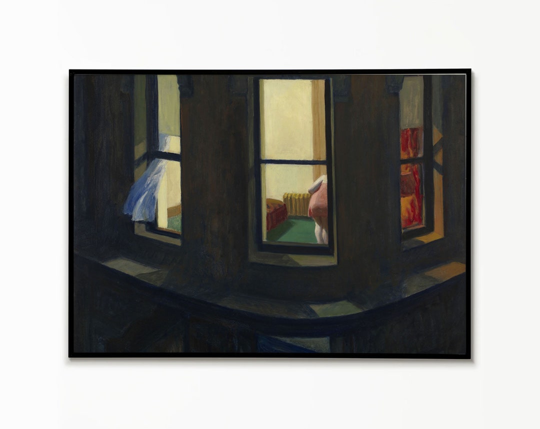 Edward Hopper Night Windows Poster, Realist Art, American Painter ...