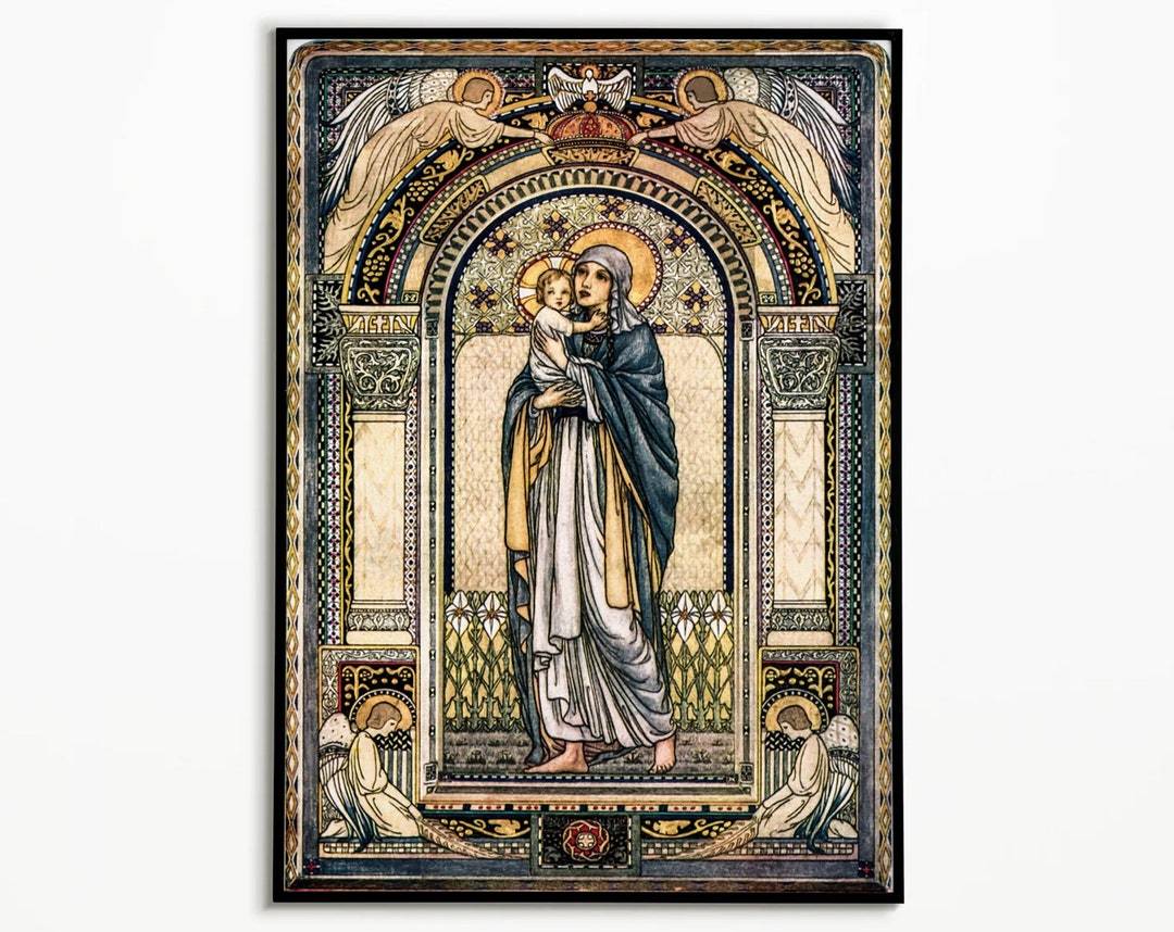 Madonna and Child by Jeanne Antoinette Labrousse, Vintage Catholic ...