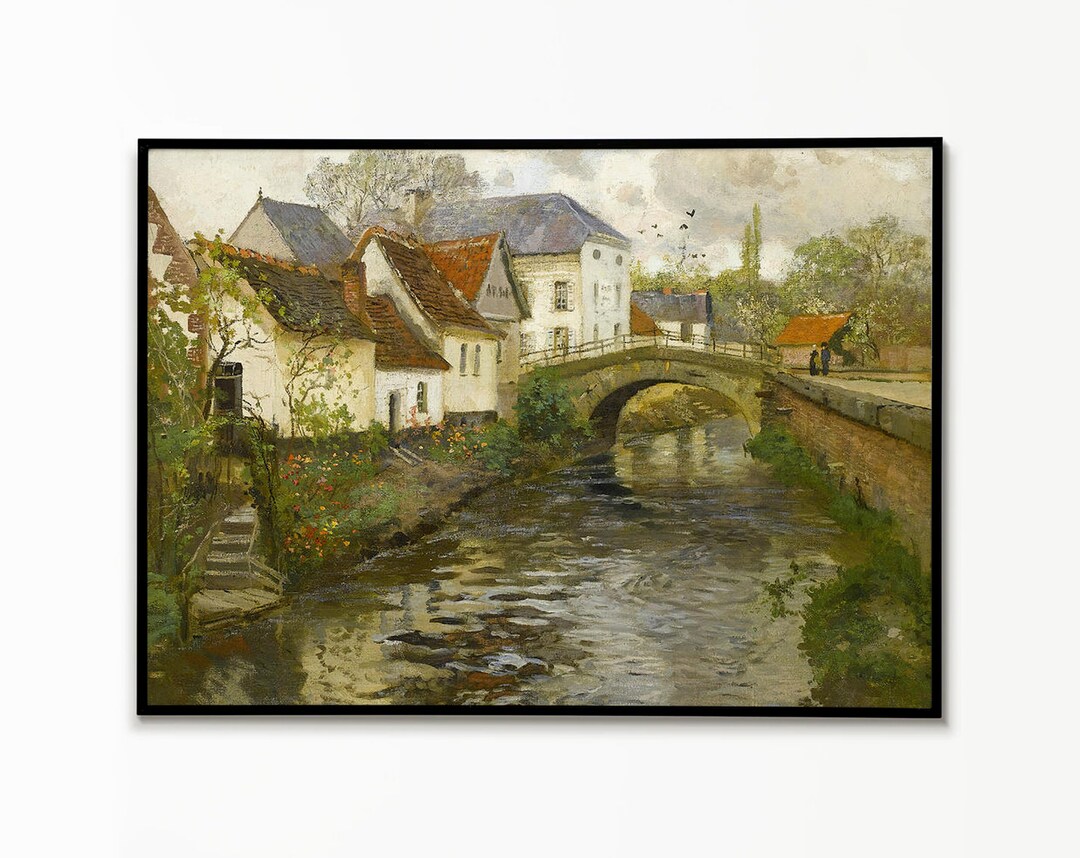 Rustic Village Poster, Rustic Village Print, Village Wall Decor, Wall ...