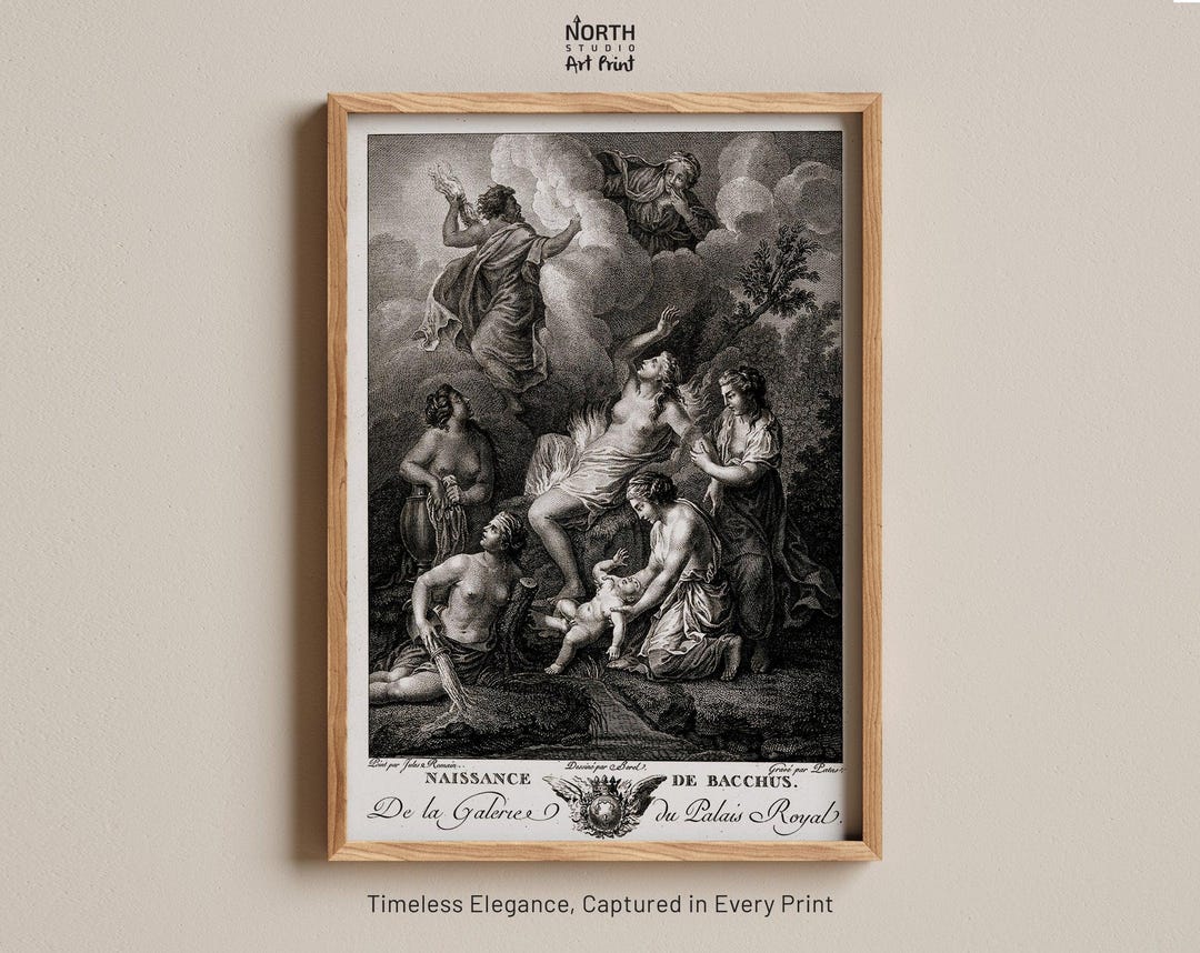 Bacchus Mythology Poster: Classical Wall Art (unframed or Framed ...