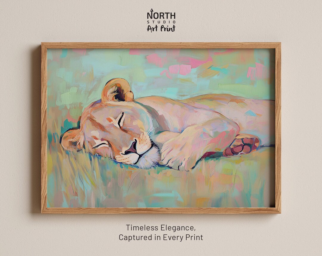 Lioness Art, Wildlife Print, Animal Poster, Colorful Art, Jungle Decor ...