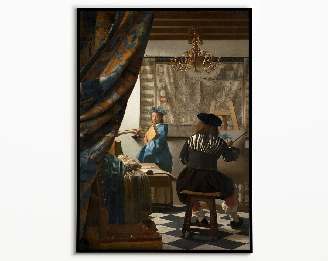 Johannes Vermeer the Art of Painting Poster, Wall Art, Poster Print ...
