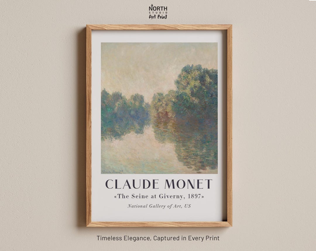 The Seine at Giverny Print, Claude Monet, French Impressionist River ...