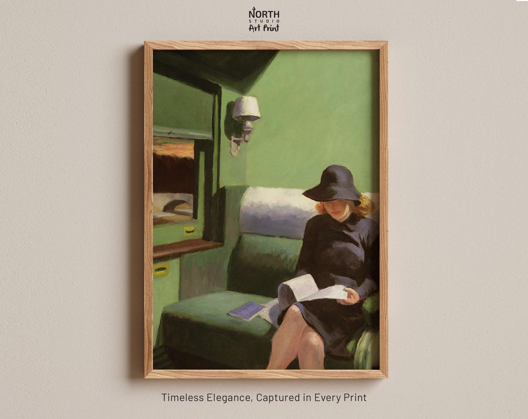 Edward Hopper Compartment Car Poster, Realist Art, American Painter ...