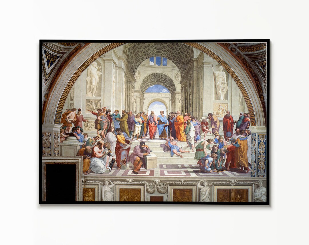 Raphael the School of Athens Poster, Wall Art, Poster Print, Wall Decor ...