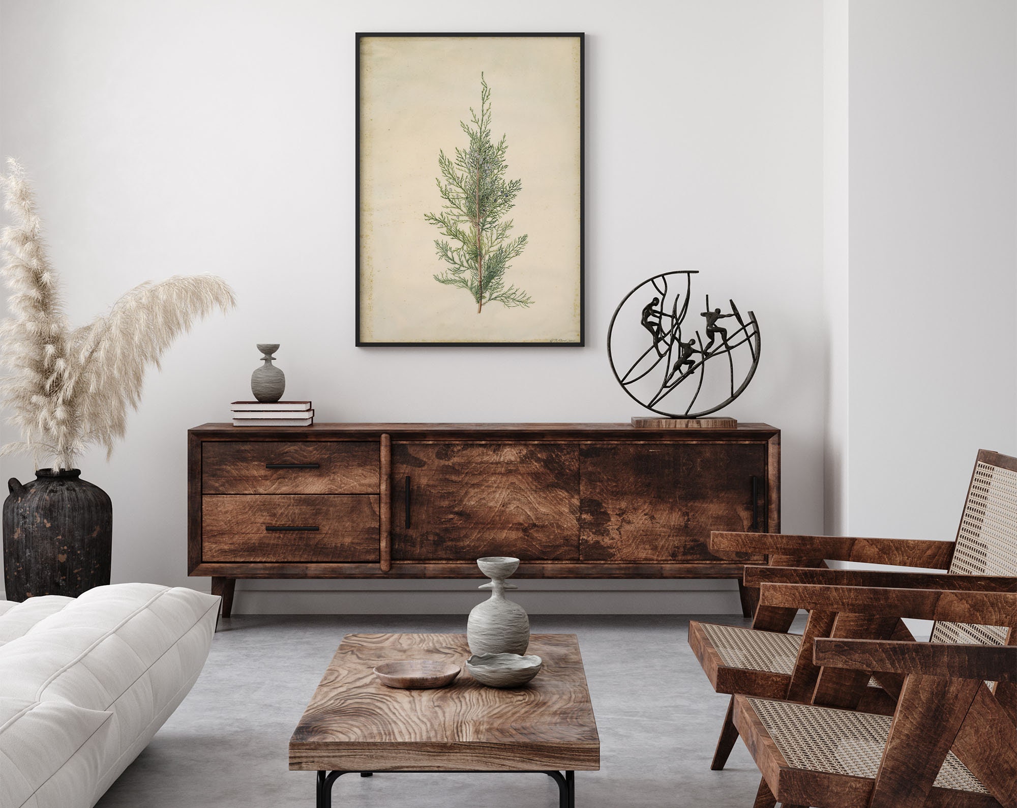 Vintage Juniper Painting Poster, Art Prints, Botanical Print, Vintage ...