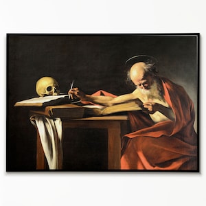 Saint Jerome Writing Caravaggio Poster, Wall Art, Poster Print, Art ...