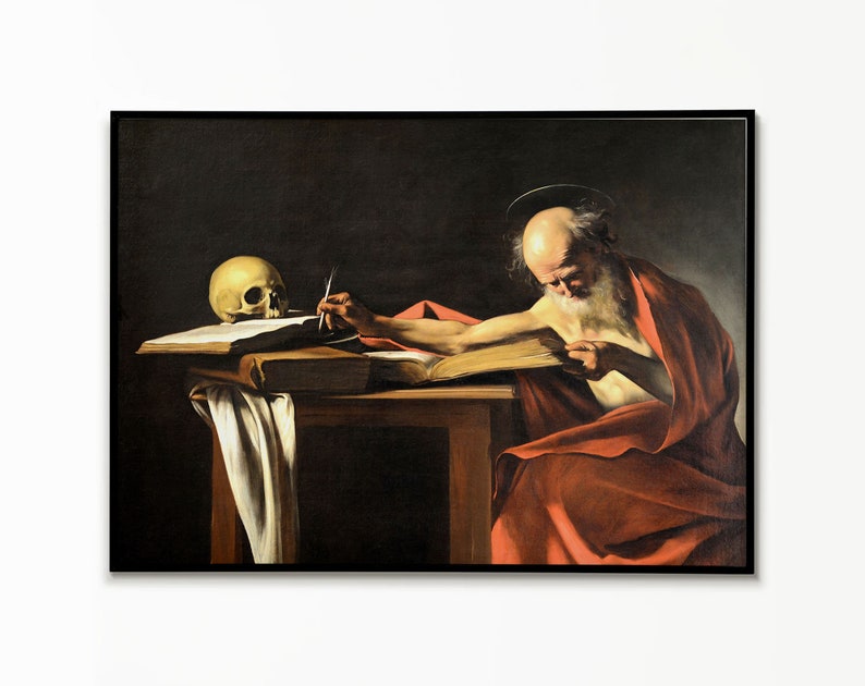 Saint Jerome Writing Caravaggio Poster, Wall Art, Poster Print, Art ...