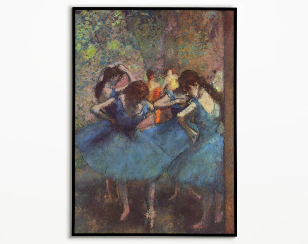 Edgar Degas Blue Dancers Impressionist Ballerina Poster, Inspired ...