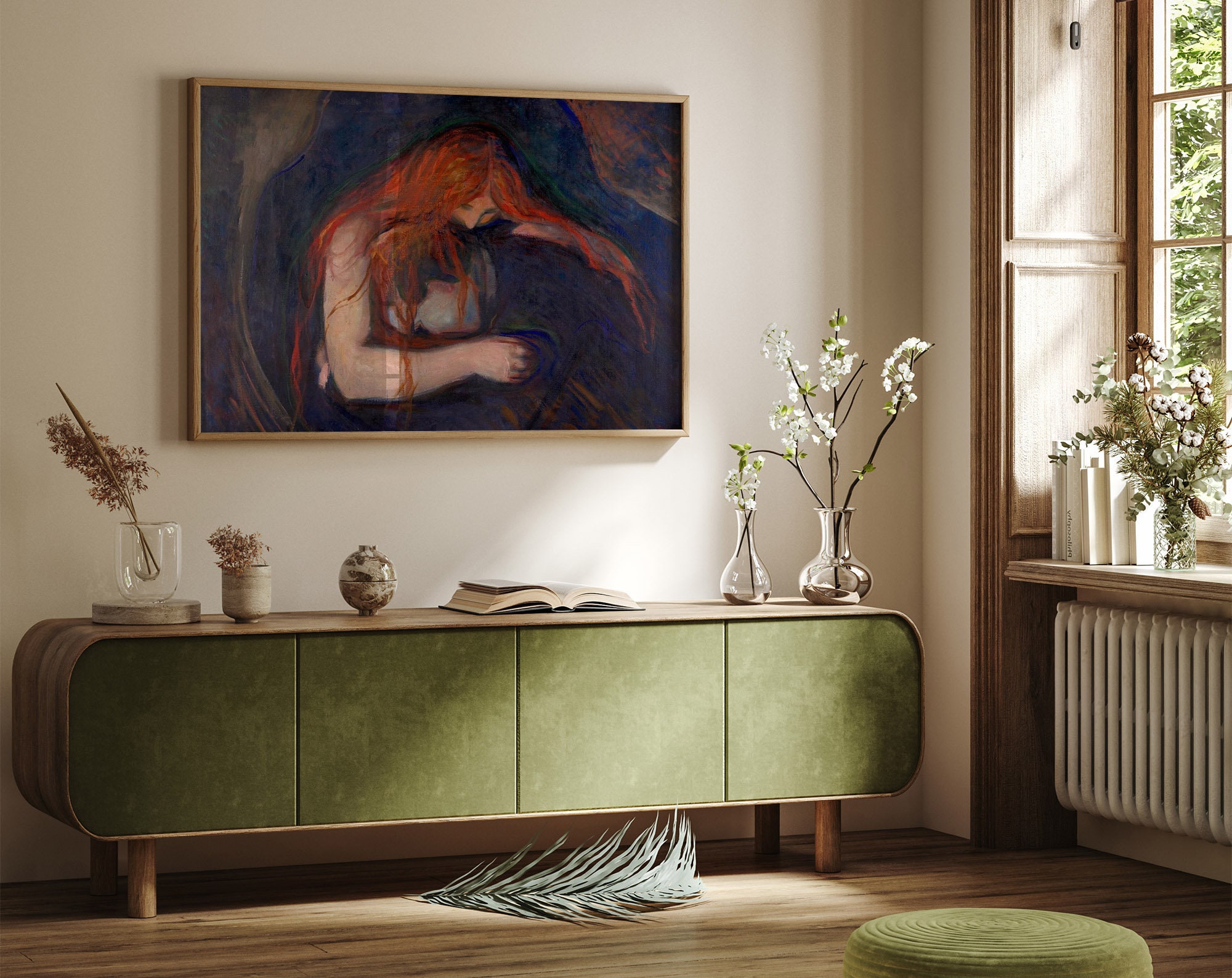 Edvard Munch Love and Pain Vampire Poster, Wall Art, Poster Art ...