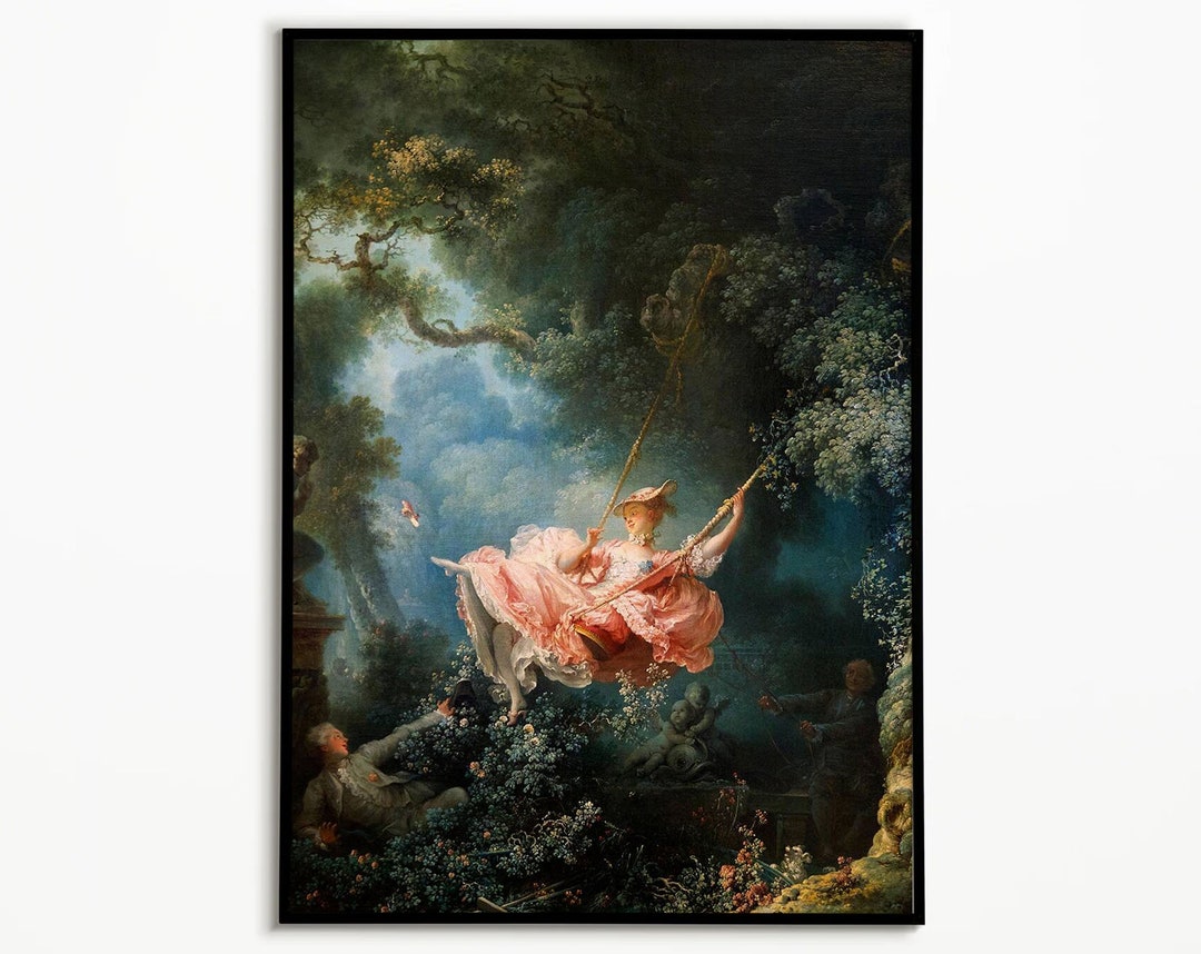 The Swing by Jean Fragonard, Rococo Portrait Painting, Vintage Art ...