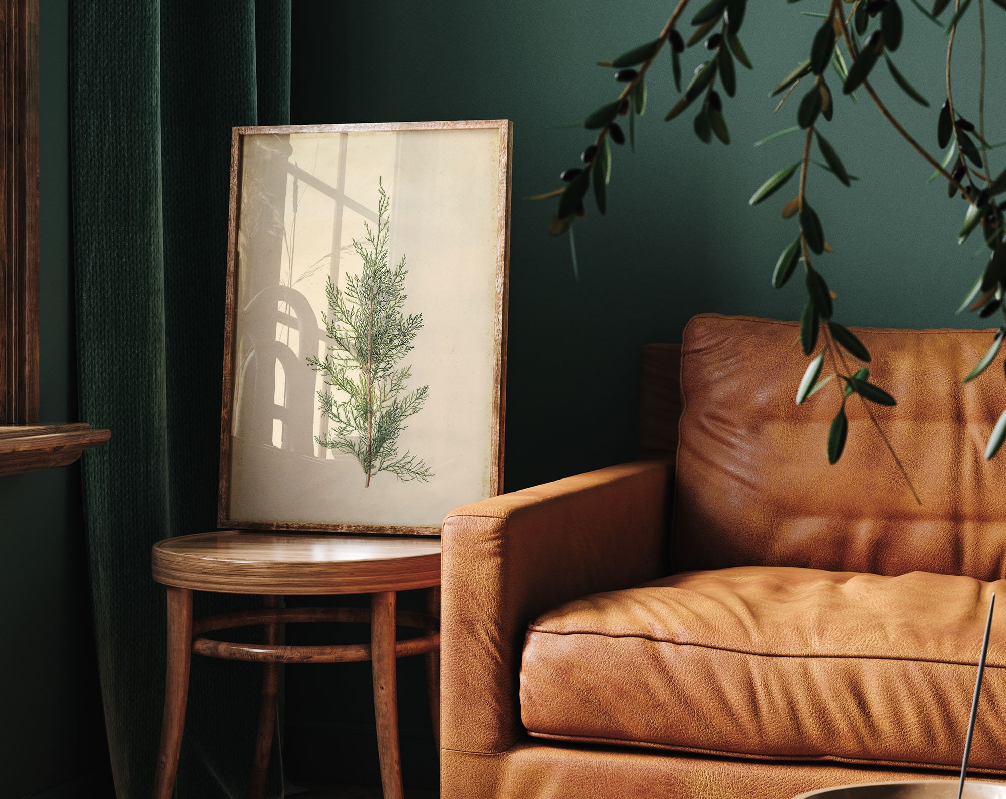 Vintage Juniper Painting Poster, Art Prints, Botanical Print, Vintage ...