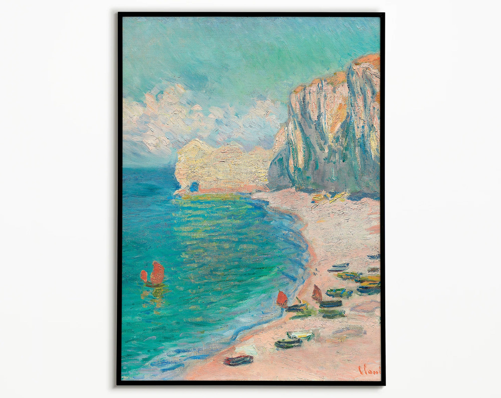 Claude Monet Etretat Beach Poster, Wall Art, Poster Art, French Painter ...