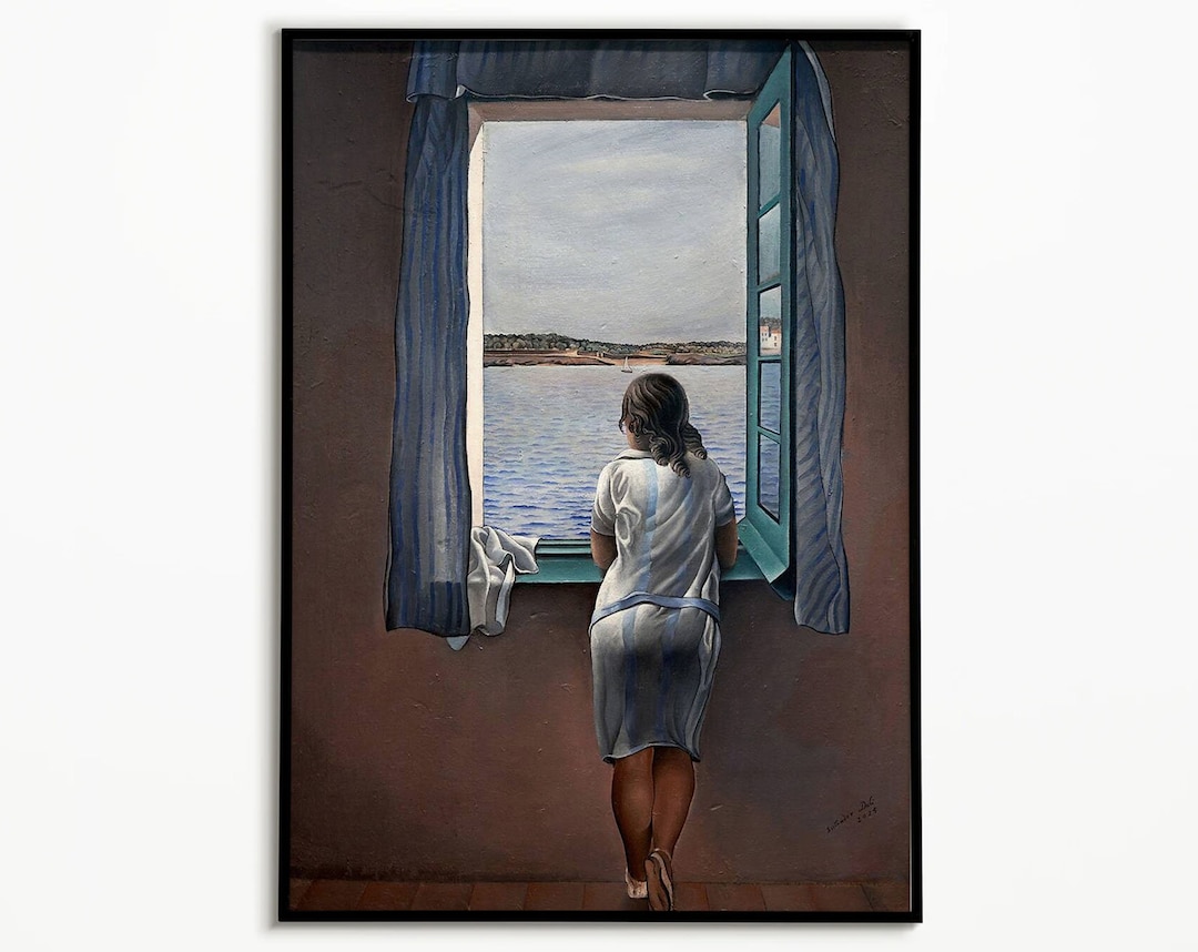 Salvador Dali Young Woman at a Window Poster, Surrealist Art, Spanish ...