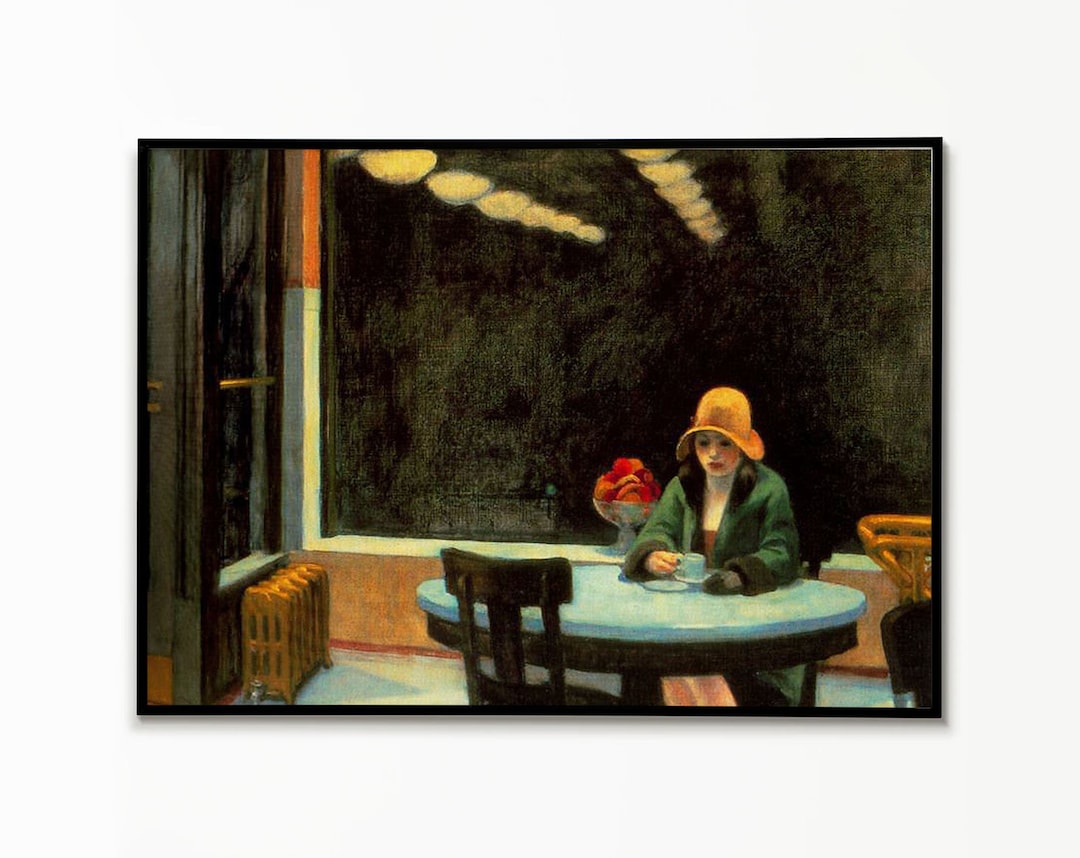 Edward Hopper Automat Poster, Realist Art, American Painter, Automat ...