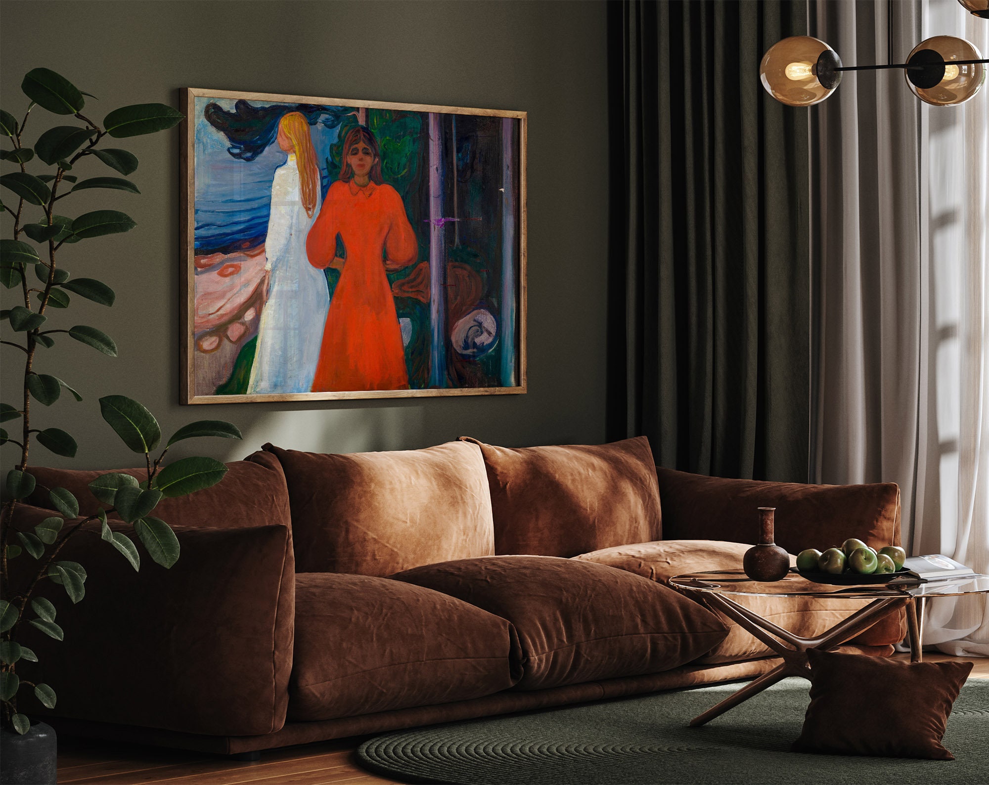 Edvard Munch Red and White Poster, Expressionist Art, Norwegian Painter ...