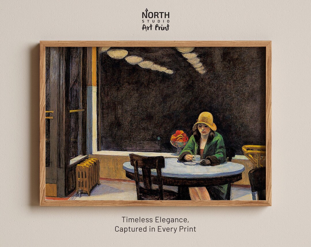 Edward Hopper Automat Poster, Realist Art, American Painter, Automat ...