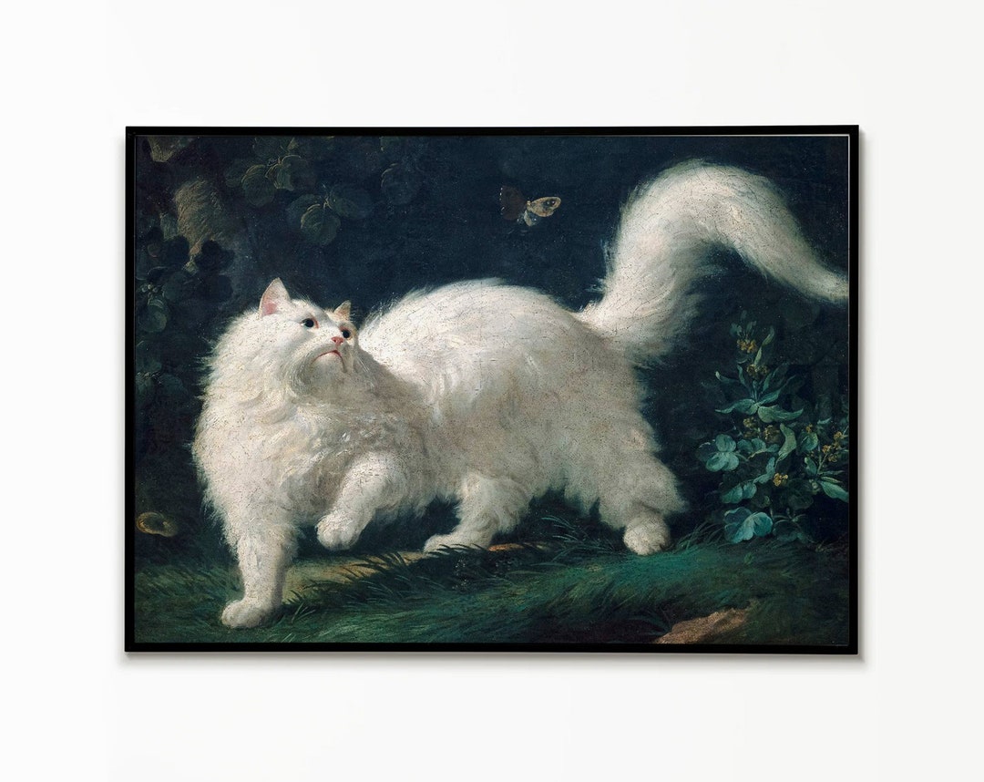 Vintage Cat Print, Cat Print Wall Art, Catlover Gift, Antique Cat ...