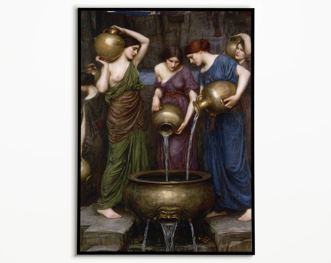 Danaides Painting Poster, John William Waterhouse Art Print, Wall Art ...