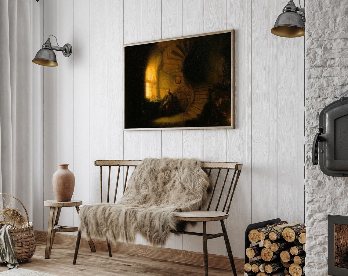 Rembrandt Philosopher in Meditation Poster, Wall Art, Poster, Art ...