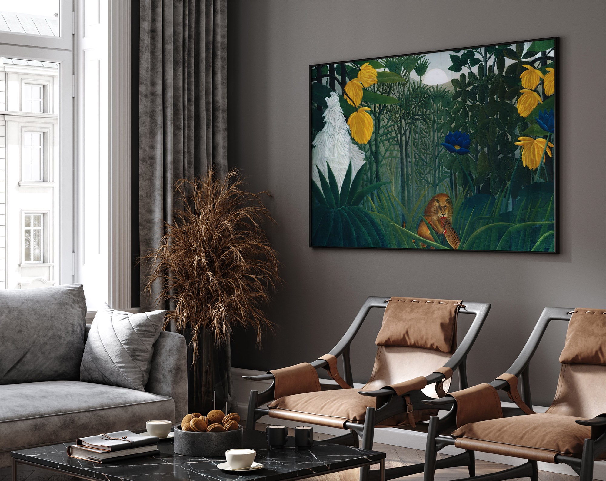 Henri Rousseau Repast of the Lion Poster, Henri Rousseau Reproduction ...