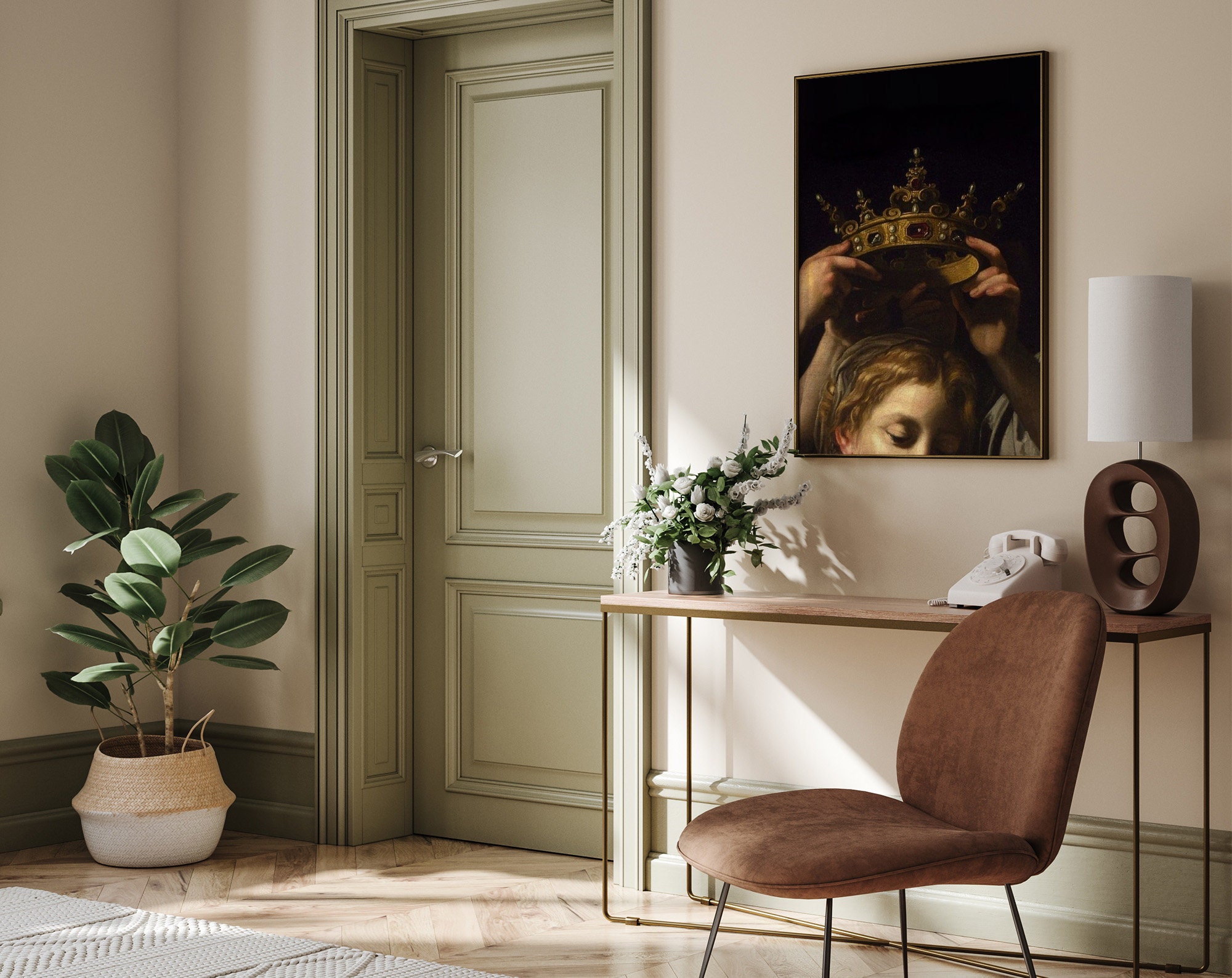 The Crown by Bartolomeo Cavarozzi 1620 Poster, Poster, Wall Art, Poster ...