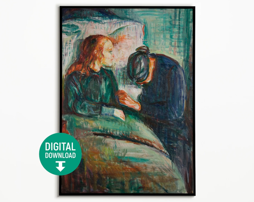 Edvard Munch the Sick Child Poster, Symbolist Art, Norwegian Painter ...
