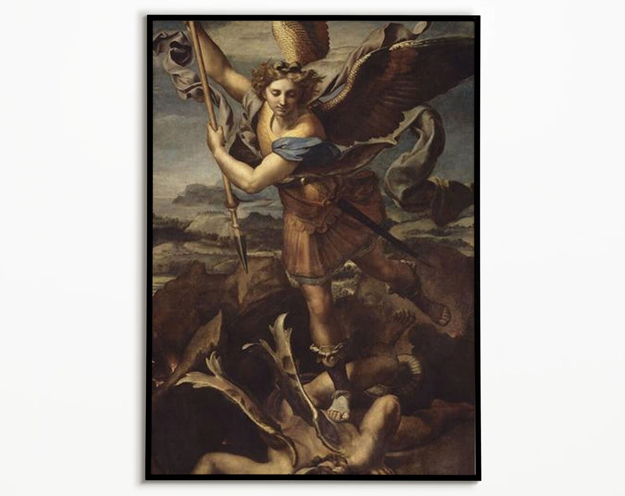 St. Michael Vanquishing Satan Raphael Poster, Wall Art, Poster Print ...