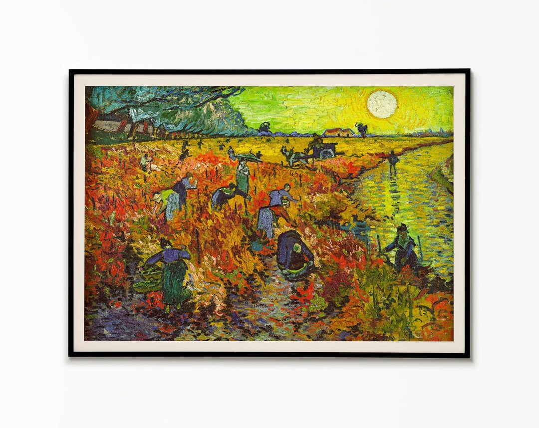 Vincent Van Gogh - Red Vineyard at Arles (montmajour) - 1888 Poster ...