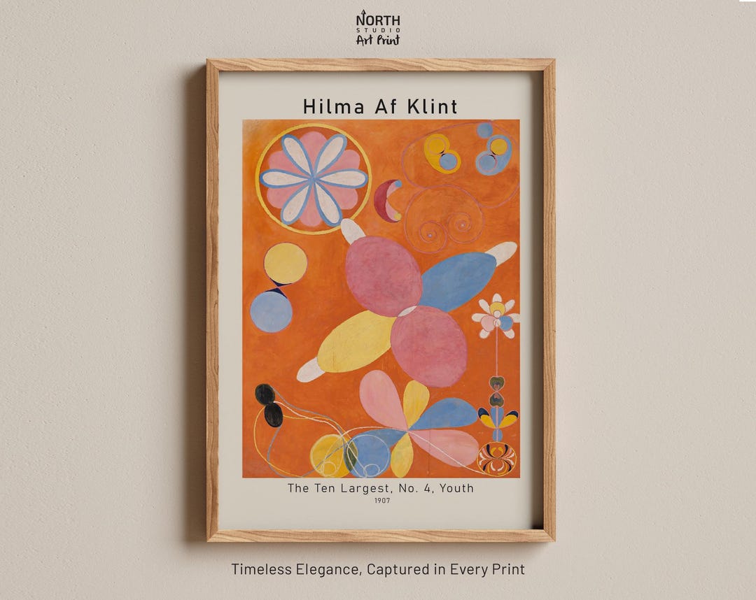 The Ten Largest No. 4 Print, Hilma Af Klint Abstract Youth, Spiritual ...