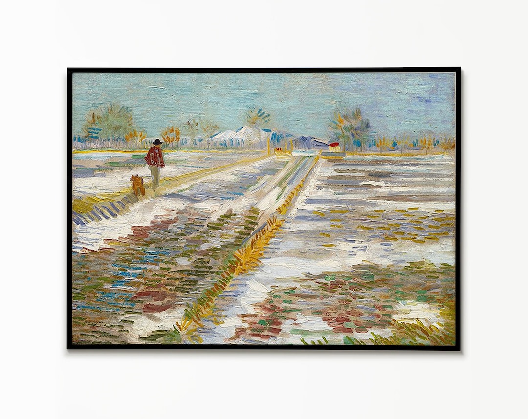 Vincent Van Gogh Landscape With Snow Poster, Wall Art Decor, Poster ...