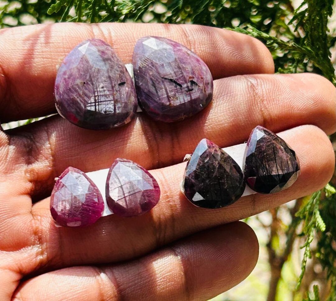 100% Natural Ruby Pear Shape Rose Ruby! Red Ruby Cutting| Perfect ...