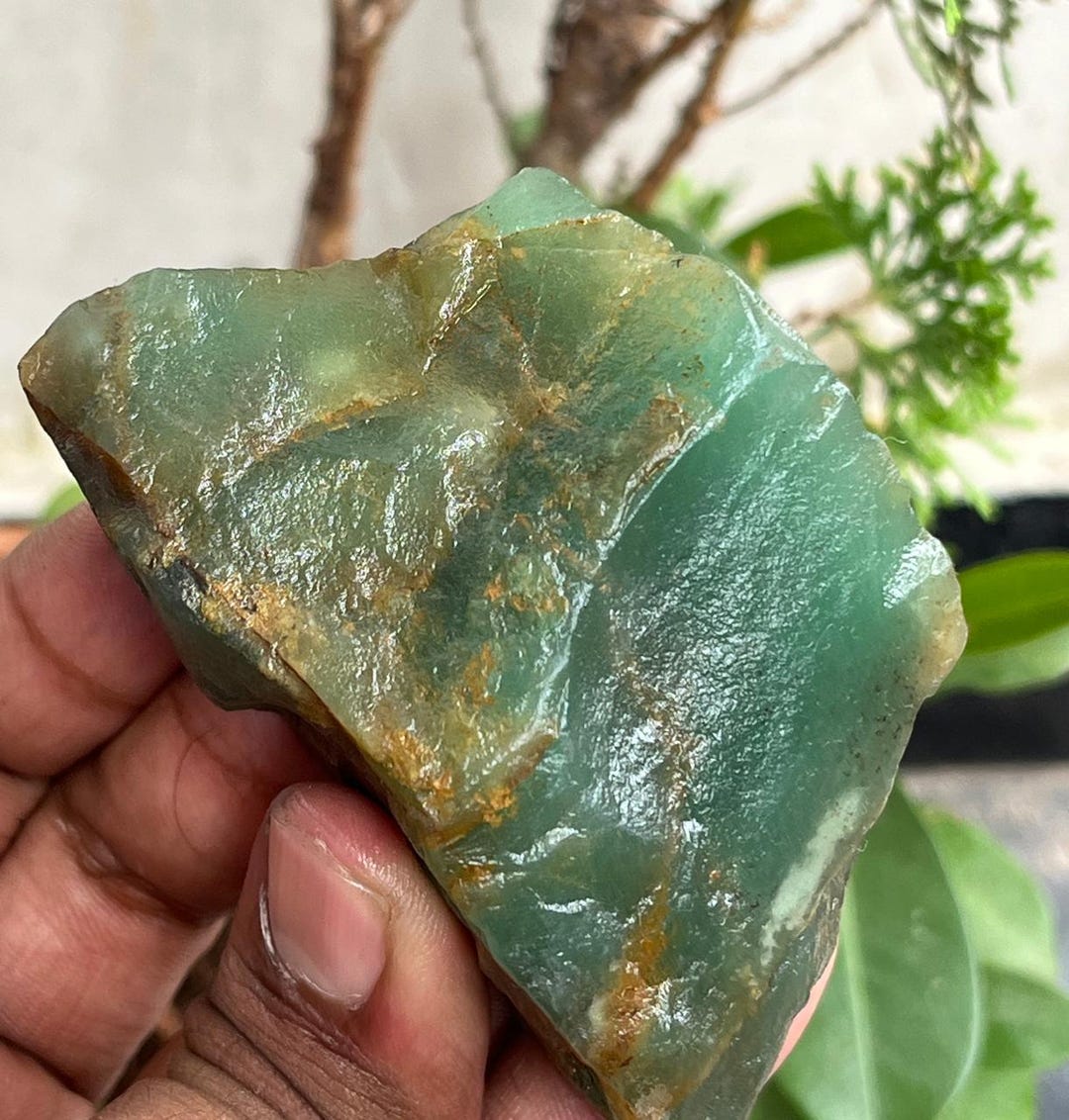 Natural Jade Raw , Beutiful Rough Jade Natural Jade Specimen Healings ...
