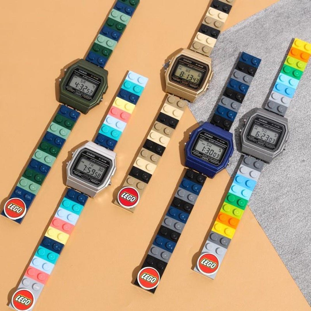 Lego Watch CASIO F-91WM With LEGO Strap Apcc - Etsy