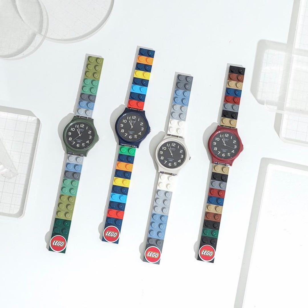 Lego Watch CASIO MQ24 Analog With LEGO Strap Apch - Etsy