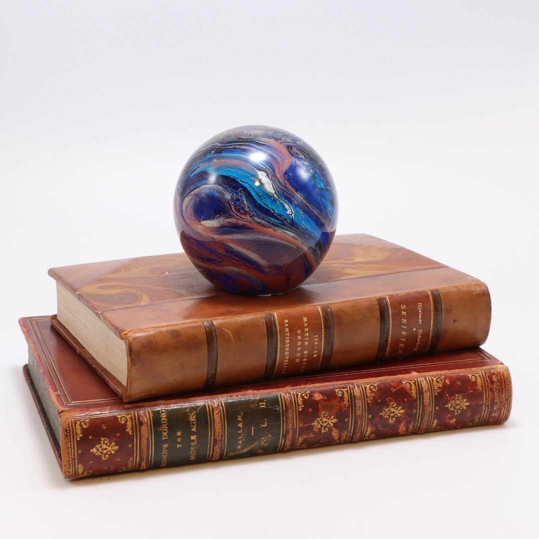 Planet Earth Glass Paperweight - Etsy