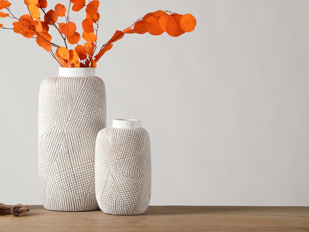 Abstract Cream Vase - Large - Etsy UK