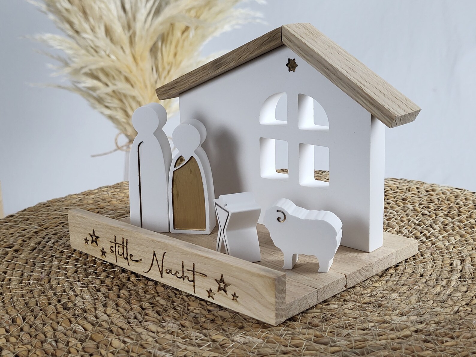 Modern Hand-painted Nativity Scene With Engraving | Nativity Play ...