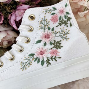 Embroidery Converse/custom Wedding Shoes/converse Embroidery/birthday ...