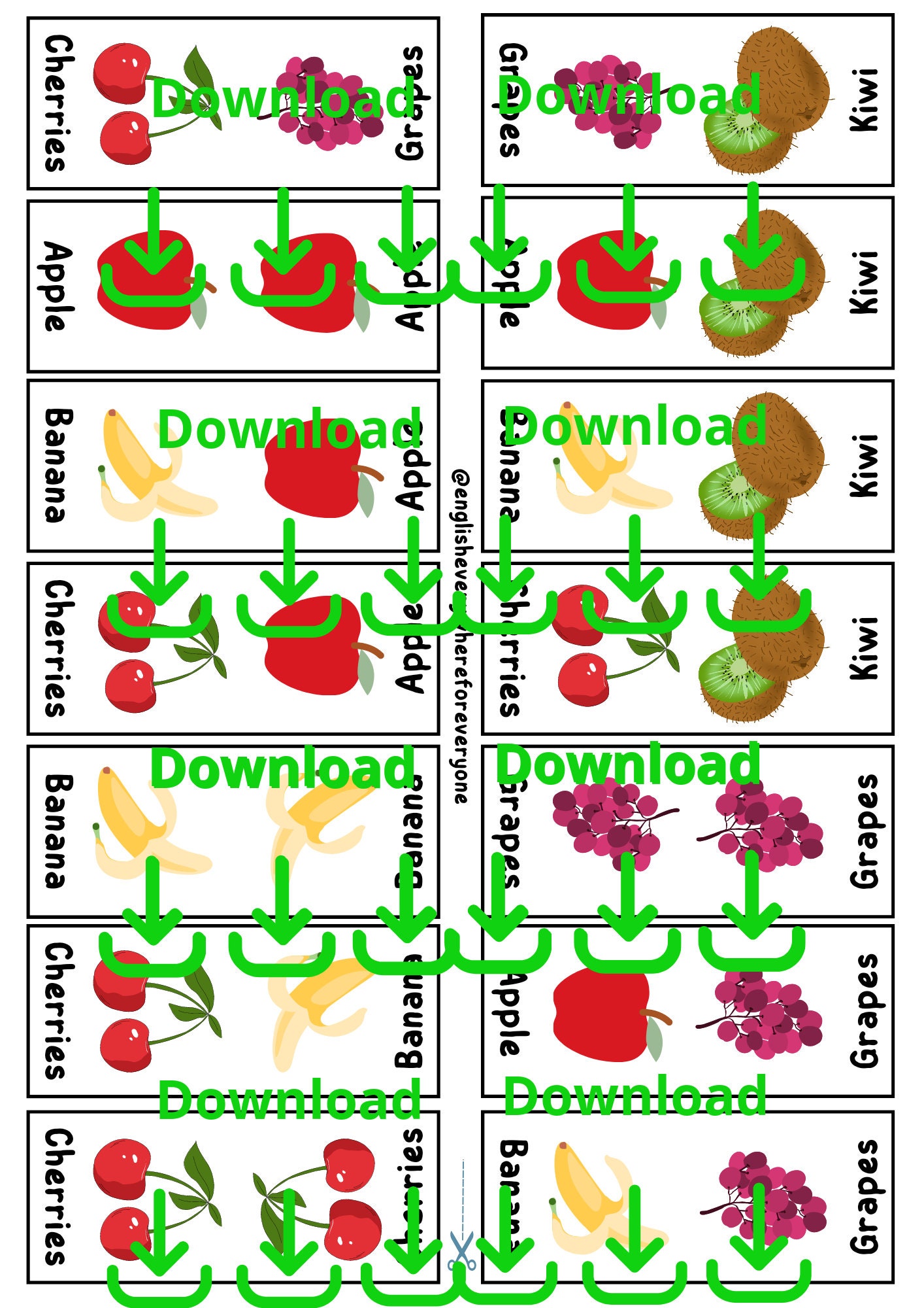 Domino - Fruits - Etsy