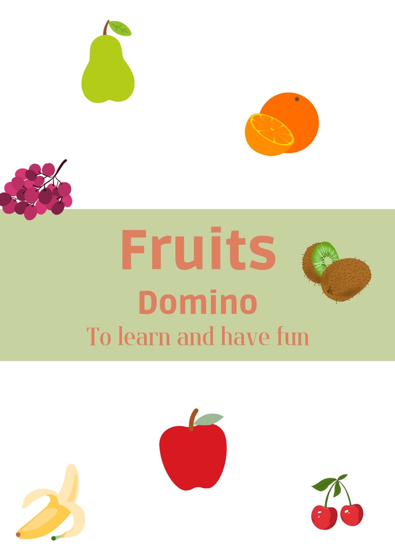 Domino - Fruits - Etsy