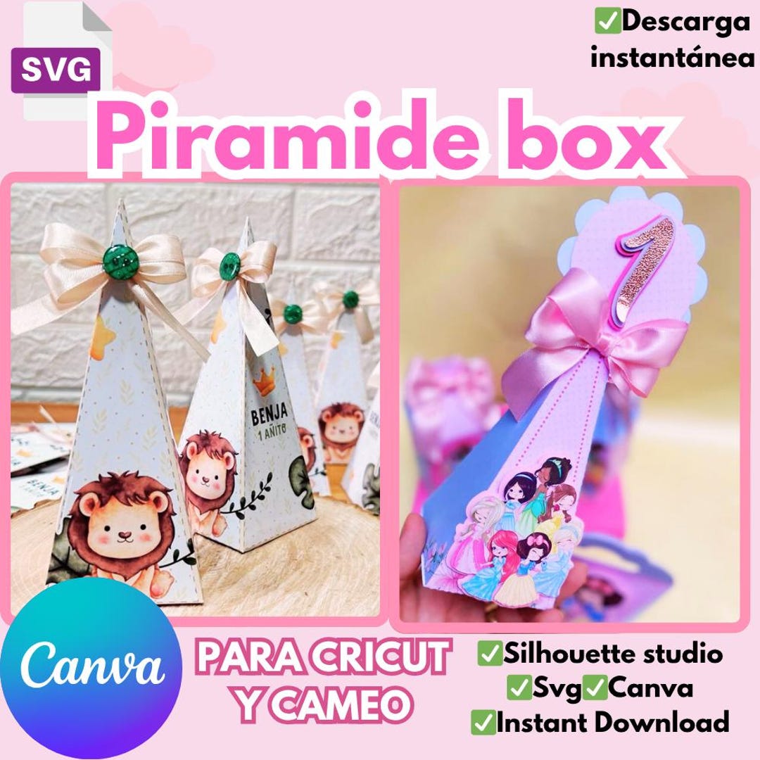 Canva, Editable Template for Pyramid Box, Editable for Canva, SVG ...