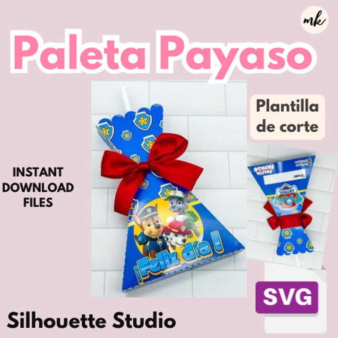 Plantilla editable para paleta payaso mini, formato SVG, y silhouette ...