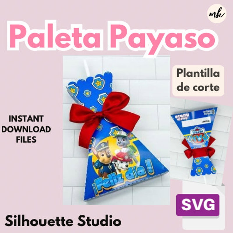 Paleta payaso template - Etsy México