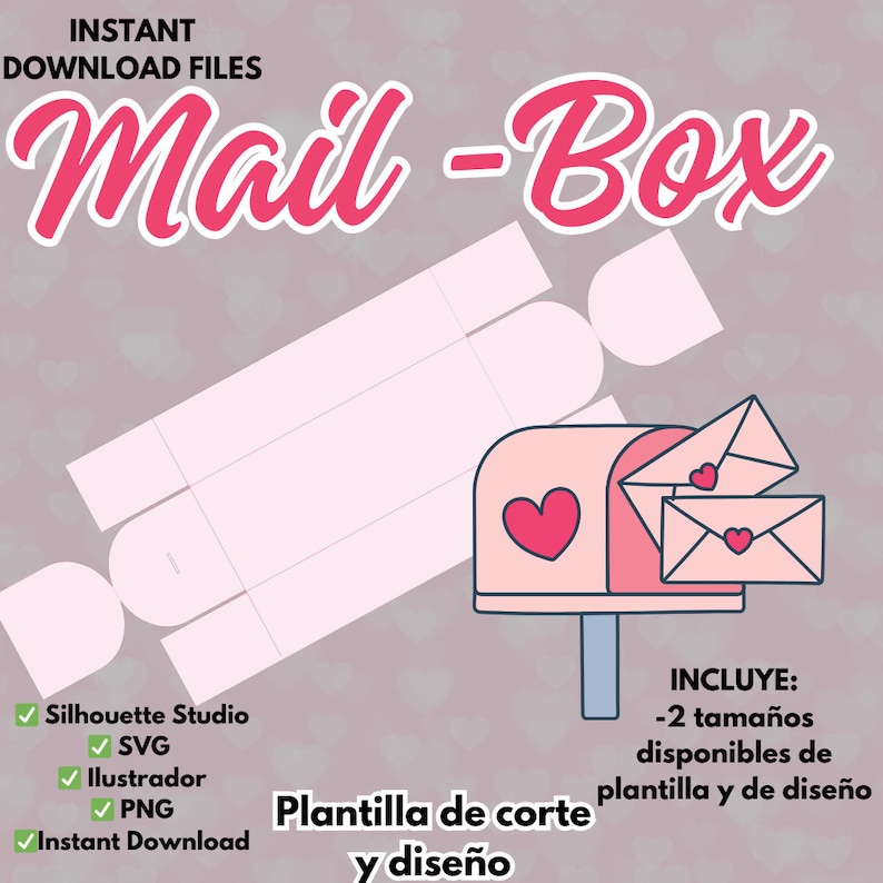 Mailbox, 2 Sizes of Cutting and Design Template for a Mailbox-shaped ...
