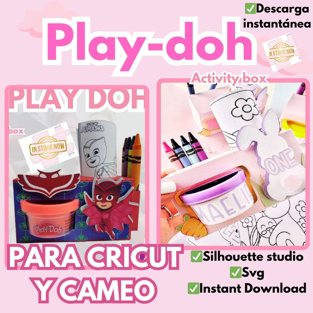 Activity Box Cutting Template for Play Doh Clay, Coloring Sheet, and ...