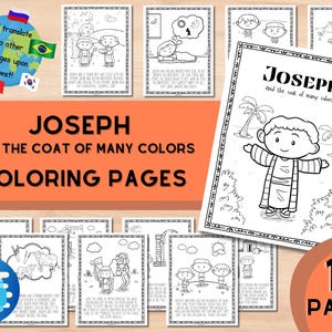 Joseph and the Coat of Many Colors Coloring Pages Preschool Activities ...