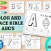 Color and Trace Bible Abcs Alphabet Coloring Pages Preschool ...