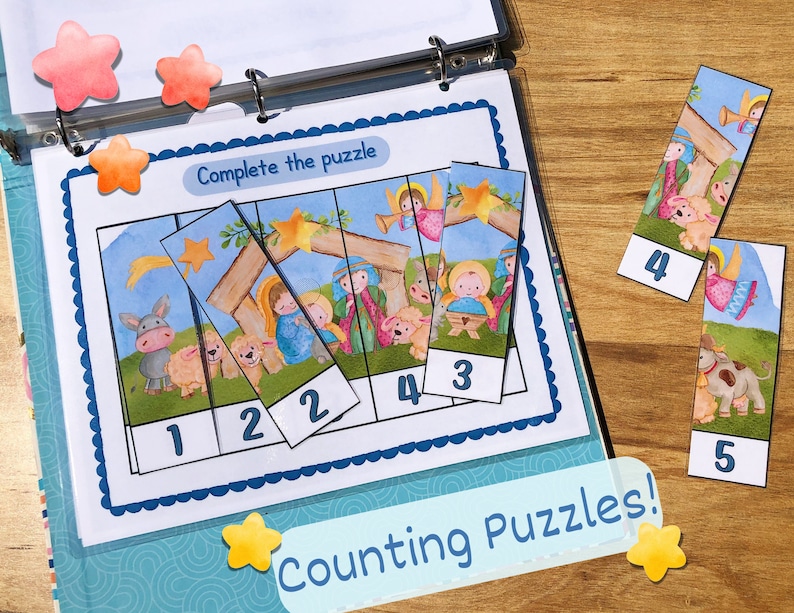 The Nativity Scene Busy Book Christmas Story Toddler Printable ...