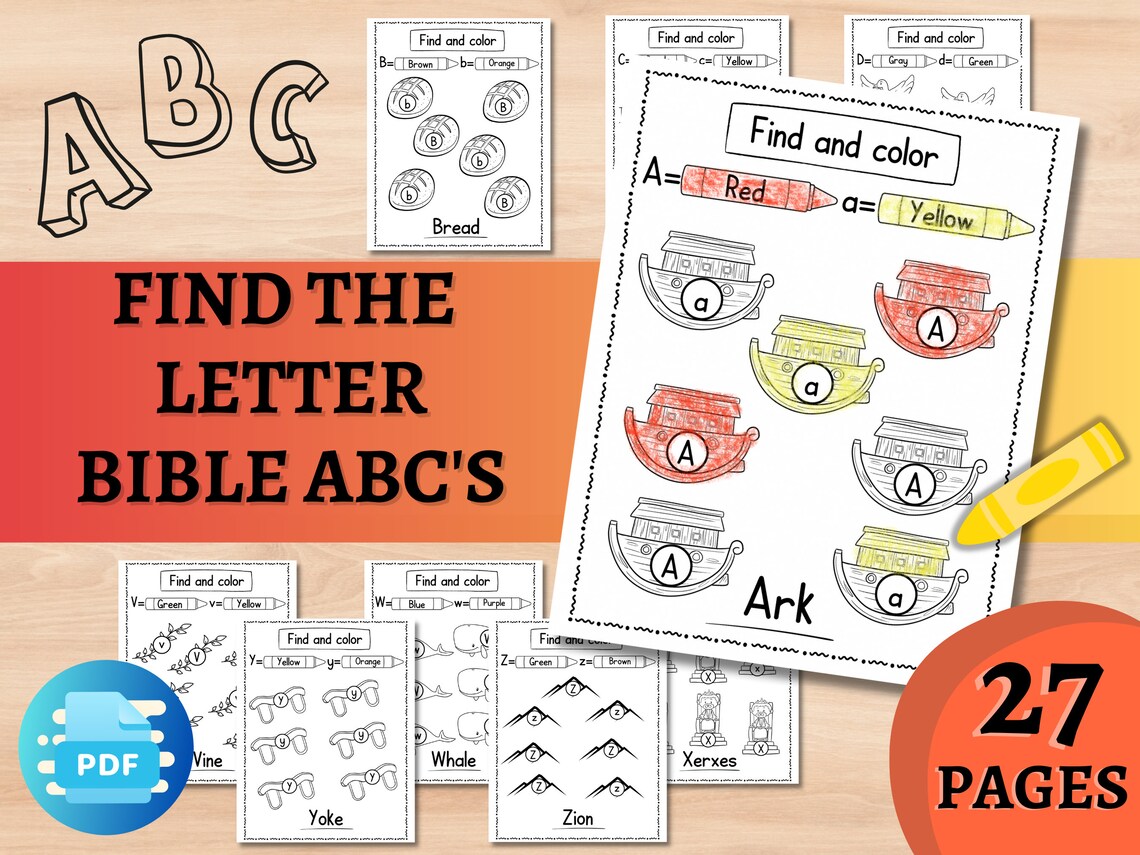 Find the Letter Bible Abcs Color the Bible ABC Coloring Pages Preschool ...
